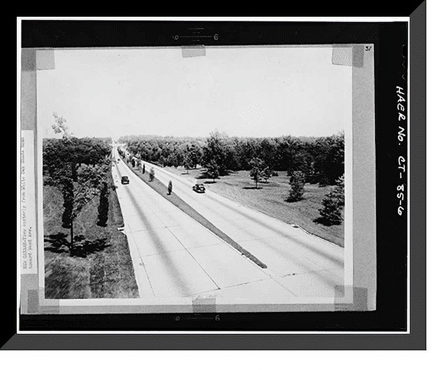 Historic Framed Print, Merritt Parkway, White Oak Shade Road Bridge ...