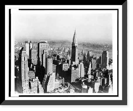 Historic Framed Print, [Mid-town Manhattan, looking northeast toward ...