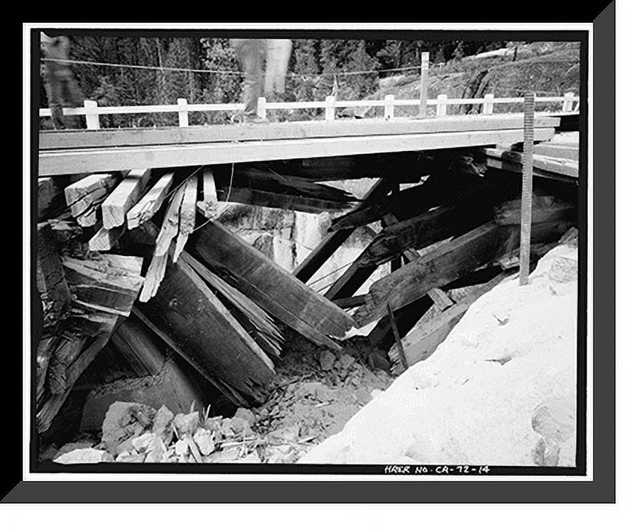 Historic Framed Print, Middle Fork Stanislaus River Bridge, Spans ...