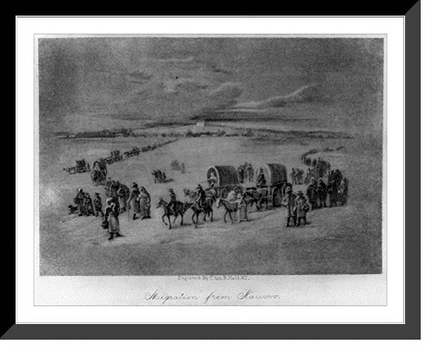 Historic Framed Print, Migration from Nauvoo, 17-7/8" x 21-7/8 ...