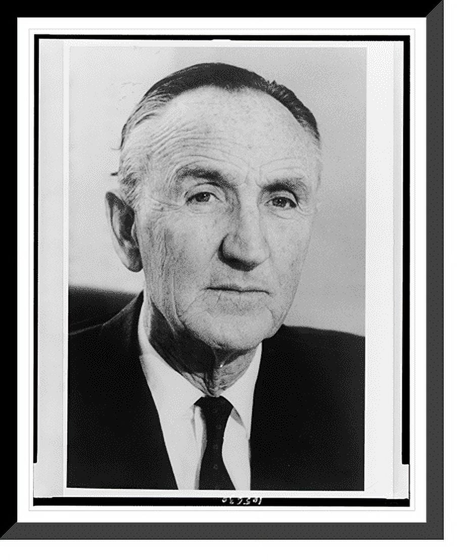Historic Framed Print, [Mike Mansfield, head-and-shoulders portrait ...