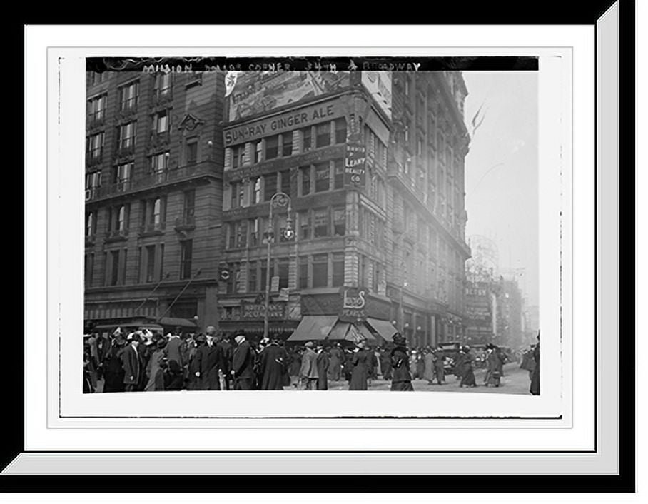 Historic Framed Print, Million Dollar Corner, 34th and Broadway, 17-7/8 ...