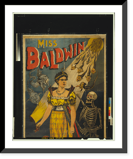 Historic Framed Print, Miss Baldwin, a modern witch of Endor, 17-7/8" x ...