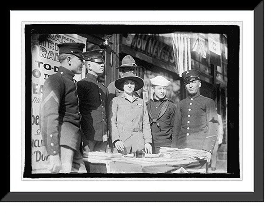 Historic Framed Print, Miss Dora Rodrigues recruiting, World War I - 2 ...