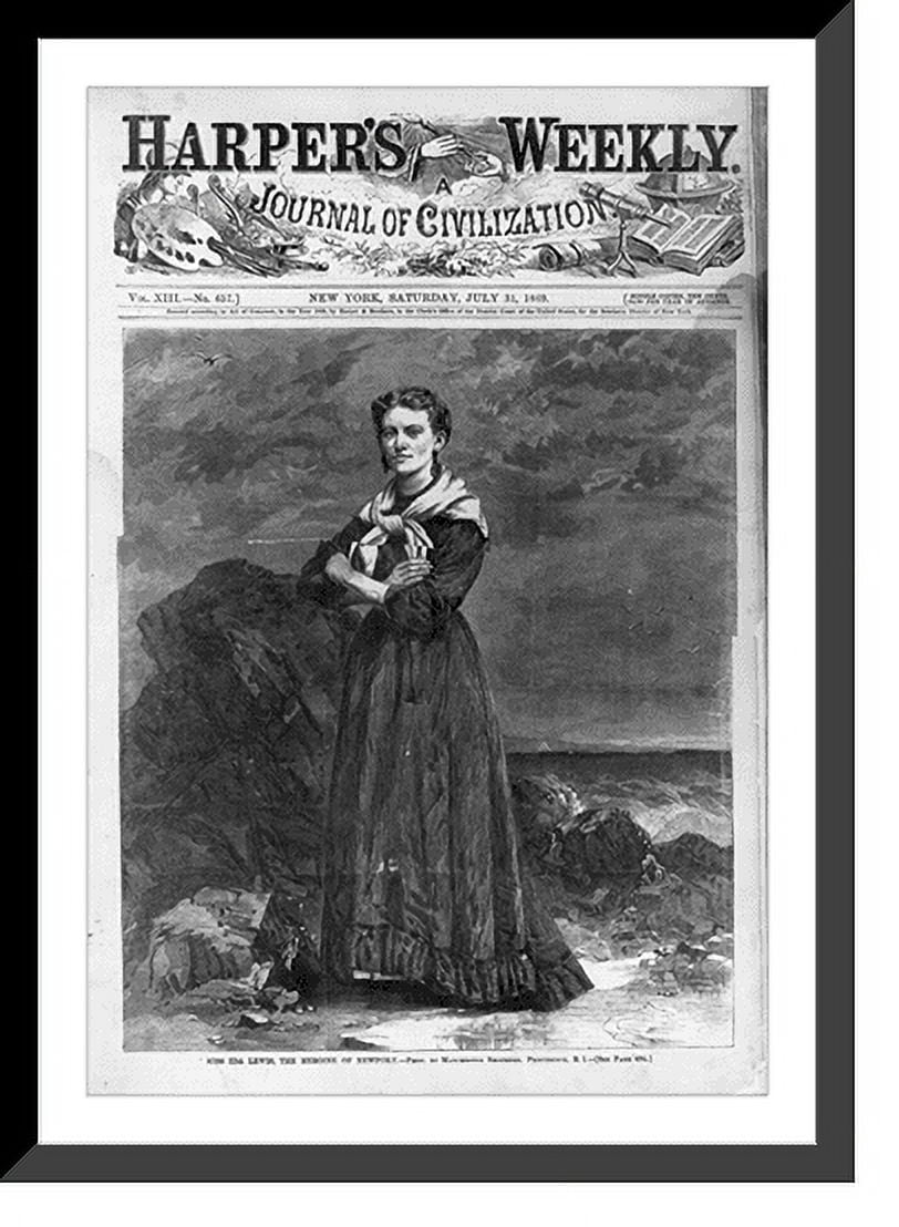Historic Framed Print, Miss Ida Lewis, the heroine of Newport.photo by ...