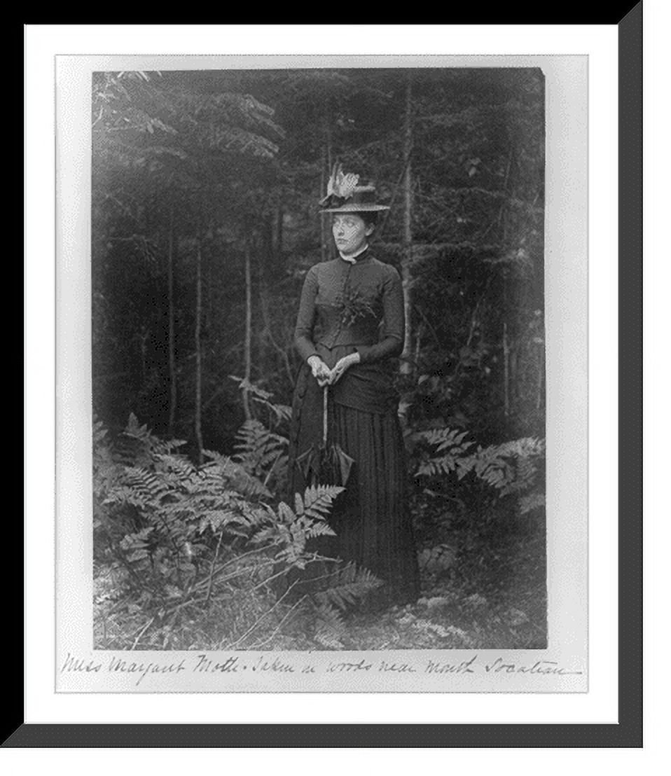 Historic Framed Print, Miss Margaret Motti: taken in woods near mouth ...