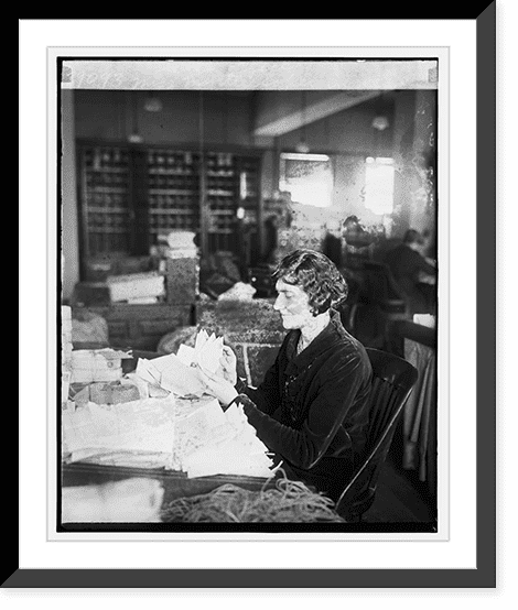 Historic Framed Print, Miss Myrtie Soper in dead letter office, [1/26 ...