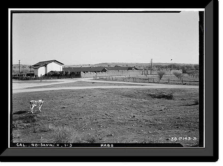 Historic Framed Print, Mission San Miguel Arcangel, Highway 101, San ...