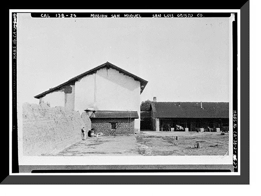 Historic Framed Print, Mission San Miguel Arcangel, Highway 101, San ...