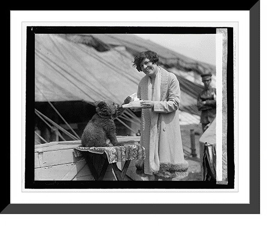 Historic Framed Print, Mme. Cato Pallenberg & bear, 5/10/26, 17-7/8" x ...