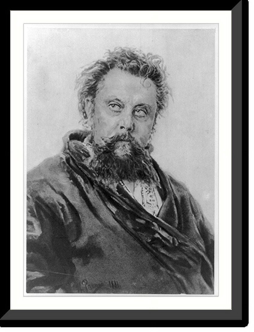 Historic Framed Print, [Modest Mussorgsky, 1839-1881, head and ...