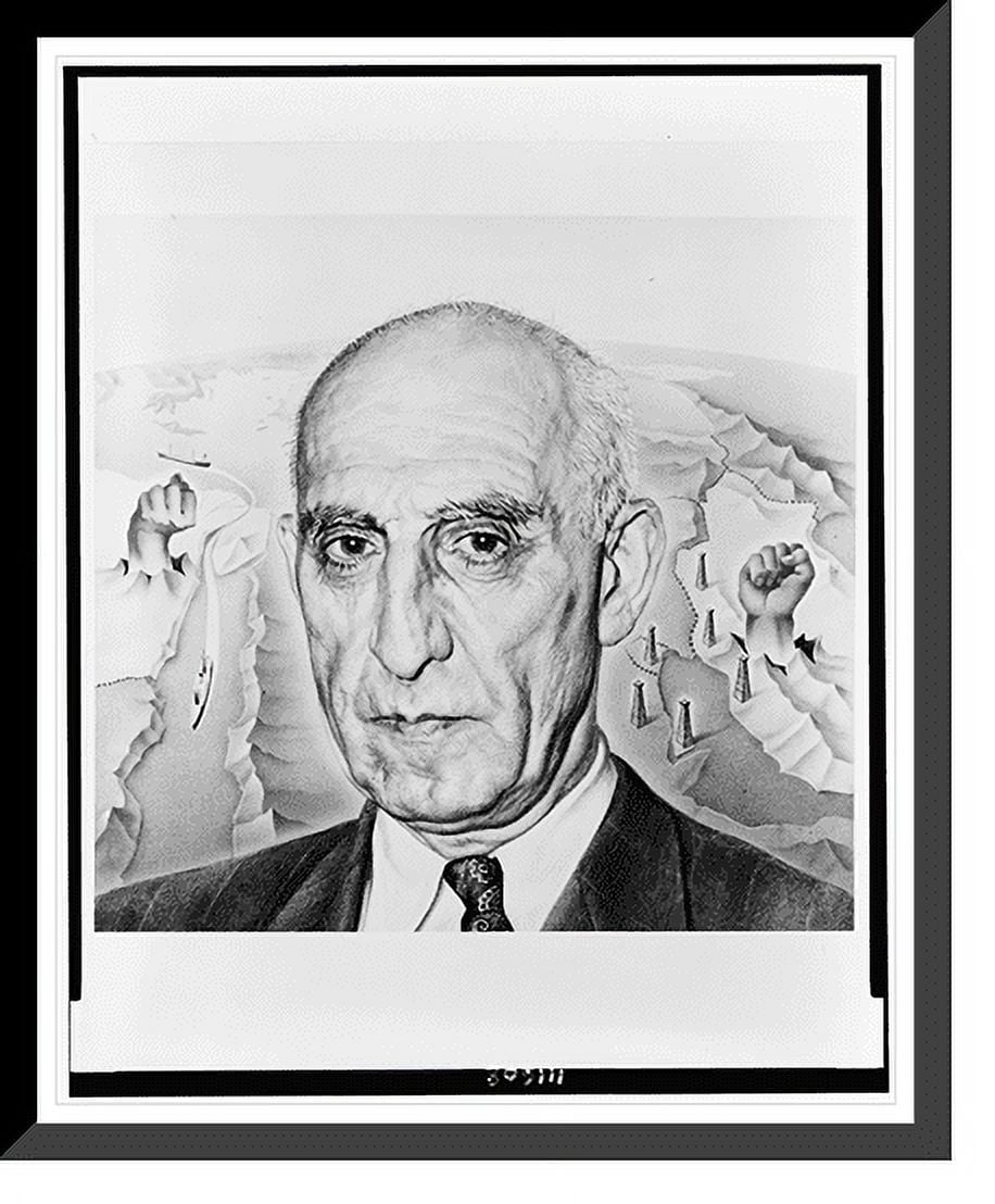 Historic Framed Print, [Mohammad Mosaddeq, head-and-shoulders portrait ...