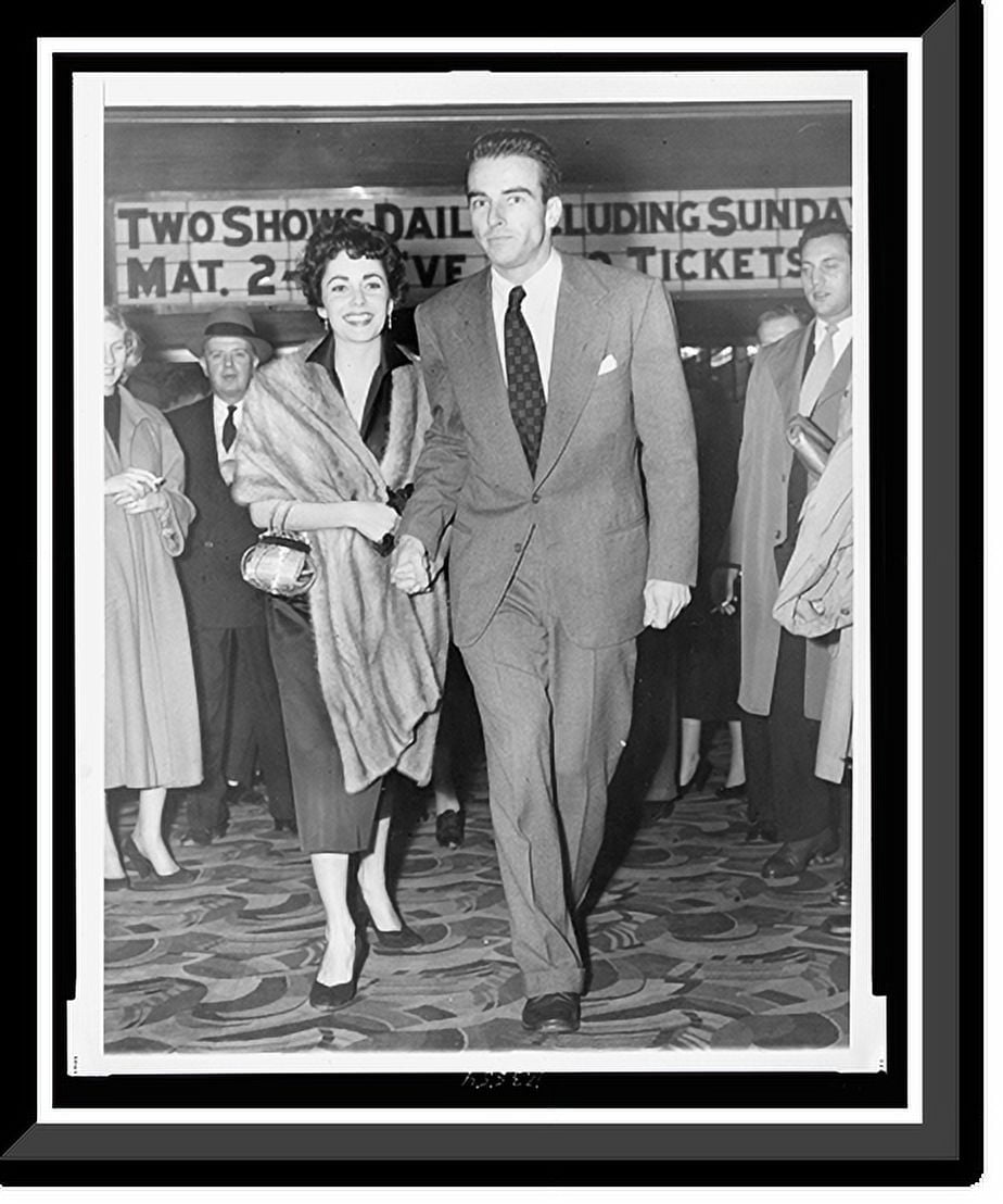 Historic Framed Print, [Montgomery Clift and Elizabeth Taylor, full ...