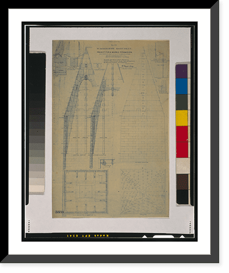 Historic Framed Print, [Monument (Washington Monument. Project for a ...
