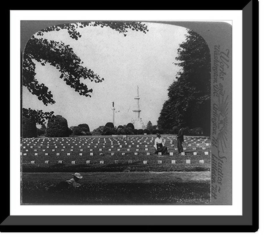 Historic Framed Print, Monument where Lincoln's famous address was made ...