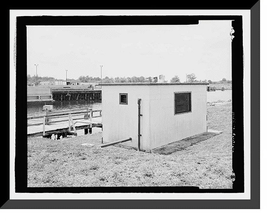 Historic Framed Print, Moore Haven Lock, Fire Pump House, Cross-State ...