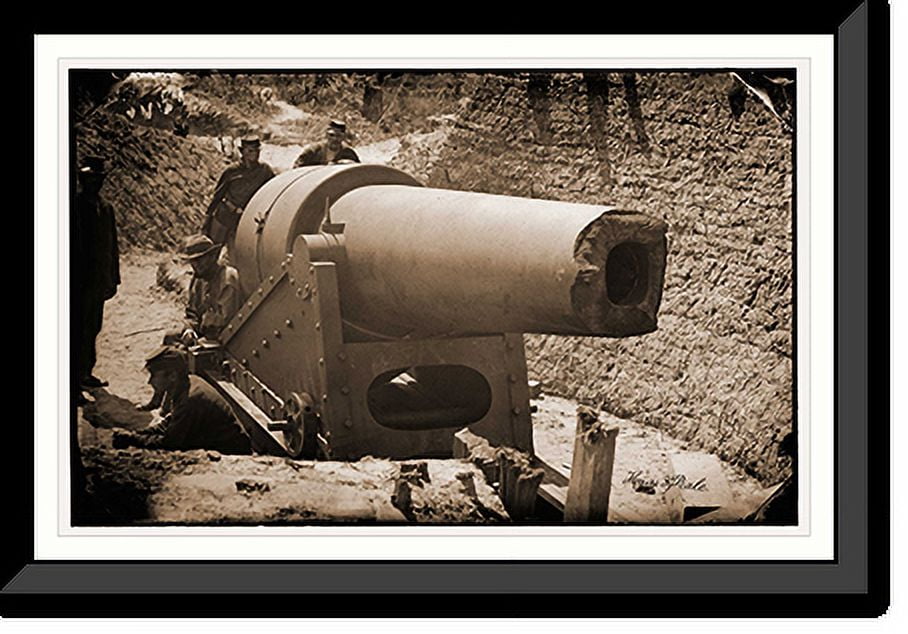 Historic Framed Print, Morris Island South Carolina. 300-poinder Parrot ...