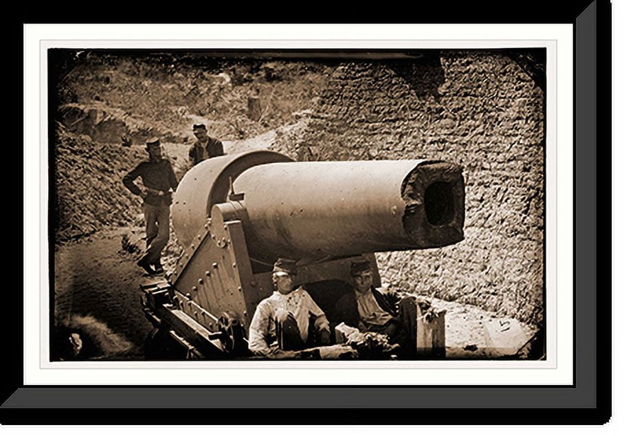Historic Framed Print, Morris Island South Carolina. 300-pounder Parrot ...