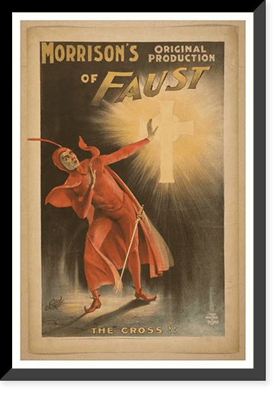 Historic Framed Print, Morrisons original production of Faust - 2, 17-7 ...