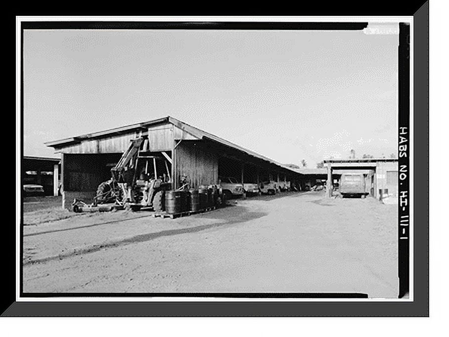 Historic Framed Print, Motor Pool Garage, Moloka'i Island, Kalaupapa ...