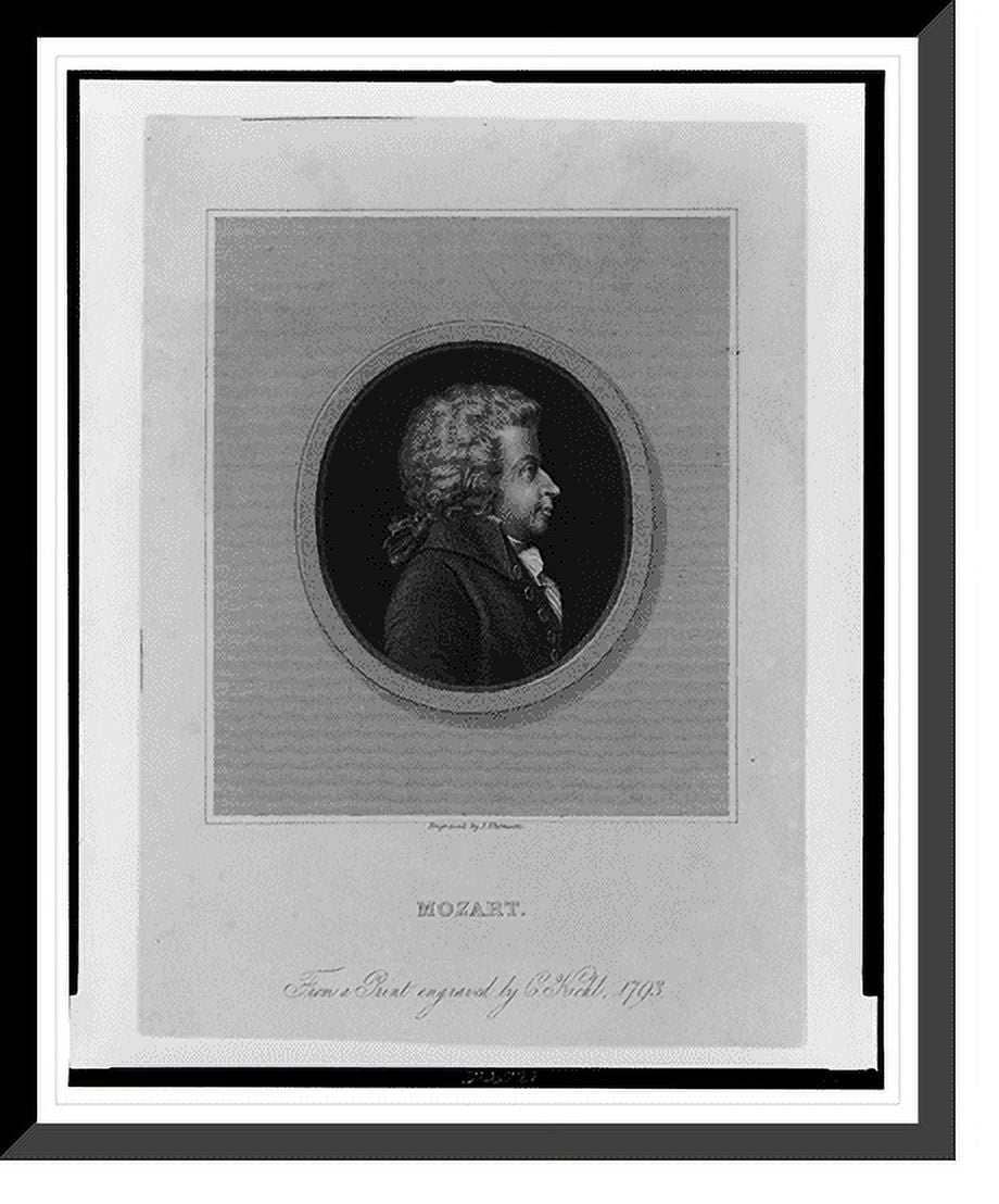 Historic Framed Print, Mozart.engraved by J. Thomson., 17-7/8" x 21-7/8 ...
