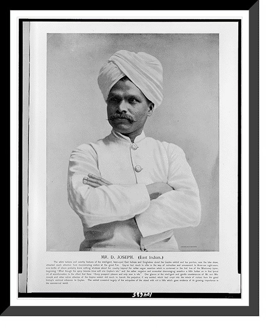 Historic Framed Print, Mr. D. Joseph (East Indian.).Franklin Co. Eng ...