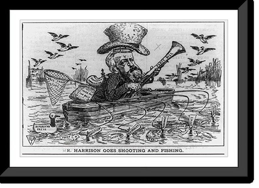 Historic Framed Print, Mr. Harrison goes shooting and fishing, 17-7/8 ...