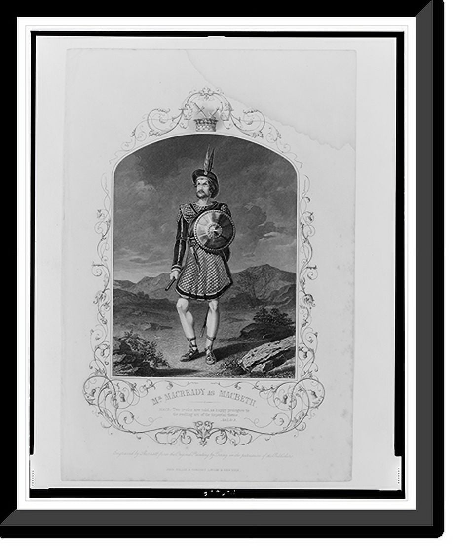 Historic Framed Print, Mr. Macready as Macbeth.engraved by Sherratt ...