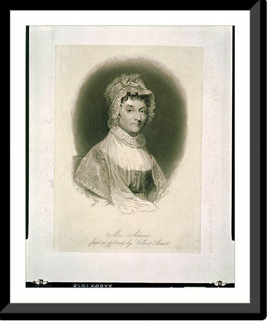 Historic Framed Print, Mrs. Adams.from a portrait by Gilbert Stuart ...