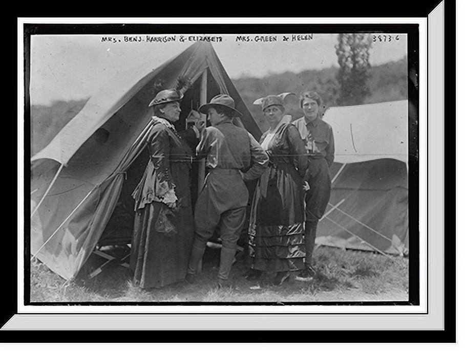 Historic Framed Print, Mrs. Benj. Harrison & Eliz. & Mrs. Green & Helen ...