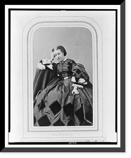 Historic Framed Print, [Mrs. E.C. Cushman, three-quarter length ...