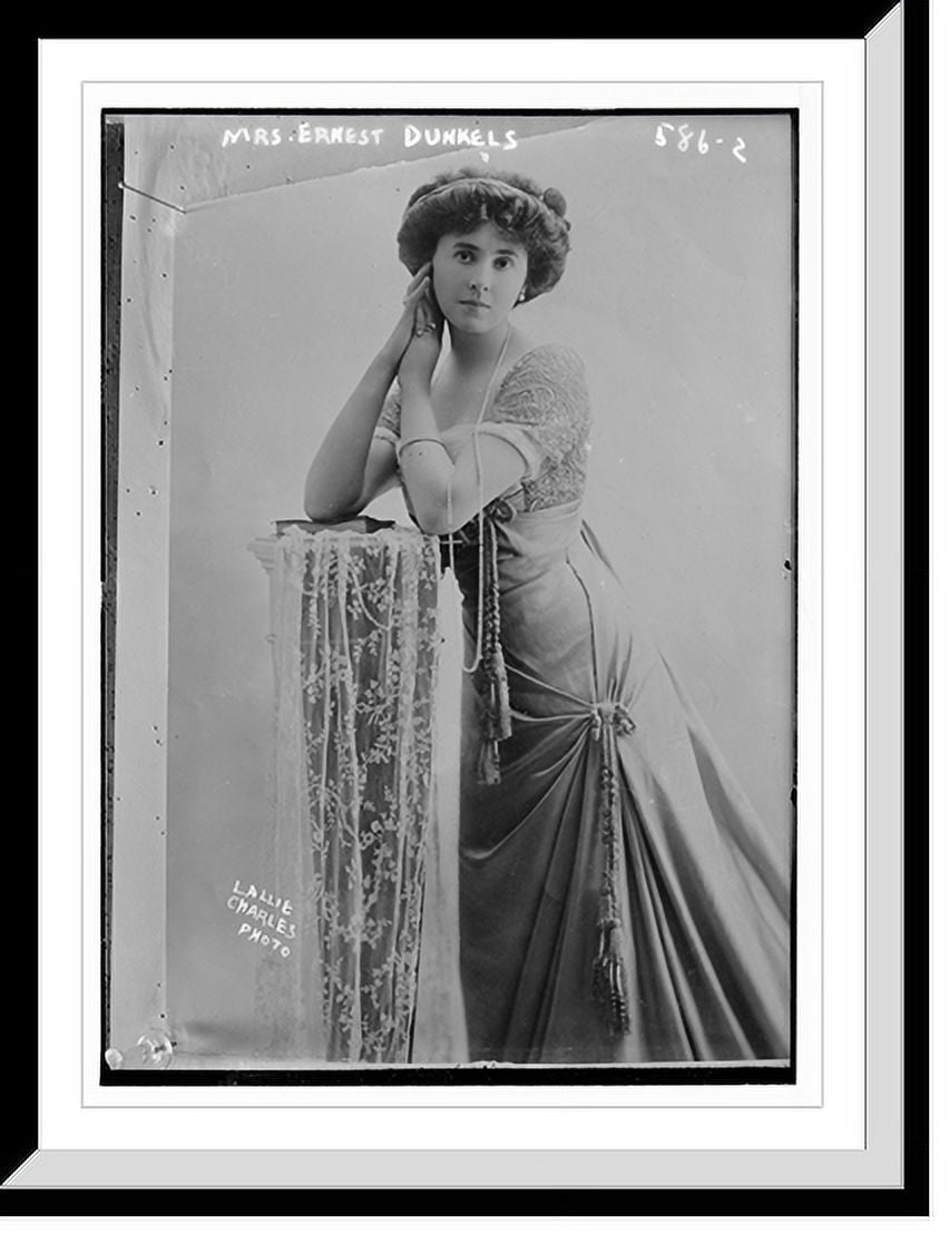 Historic Framed Print, Mrs. Ernest Dunkels, posing , Lallie Charles ...