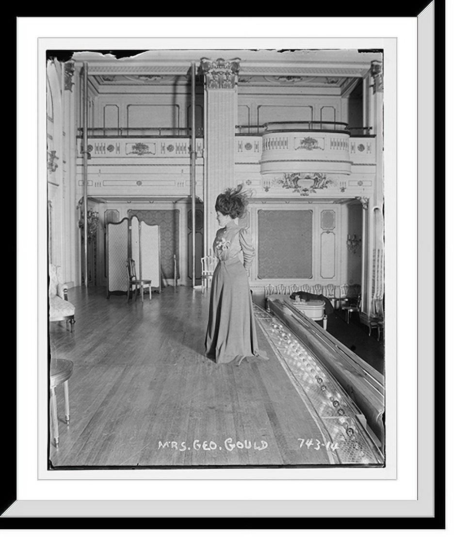 Historic Framed Print, Mrs. Geo. Gould, in reception room, 17-7/8" x 21 ...