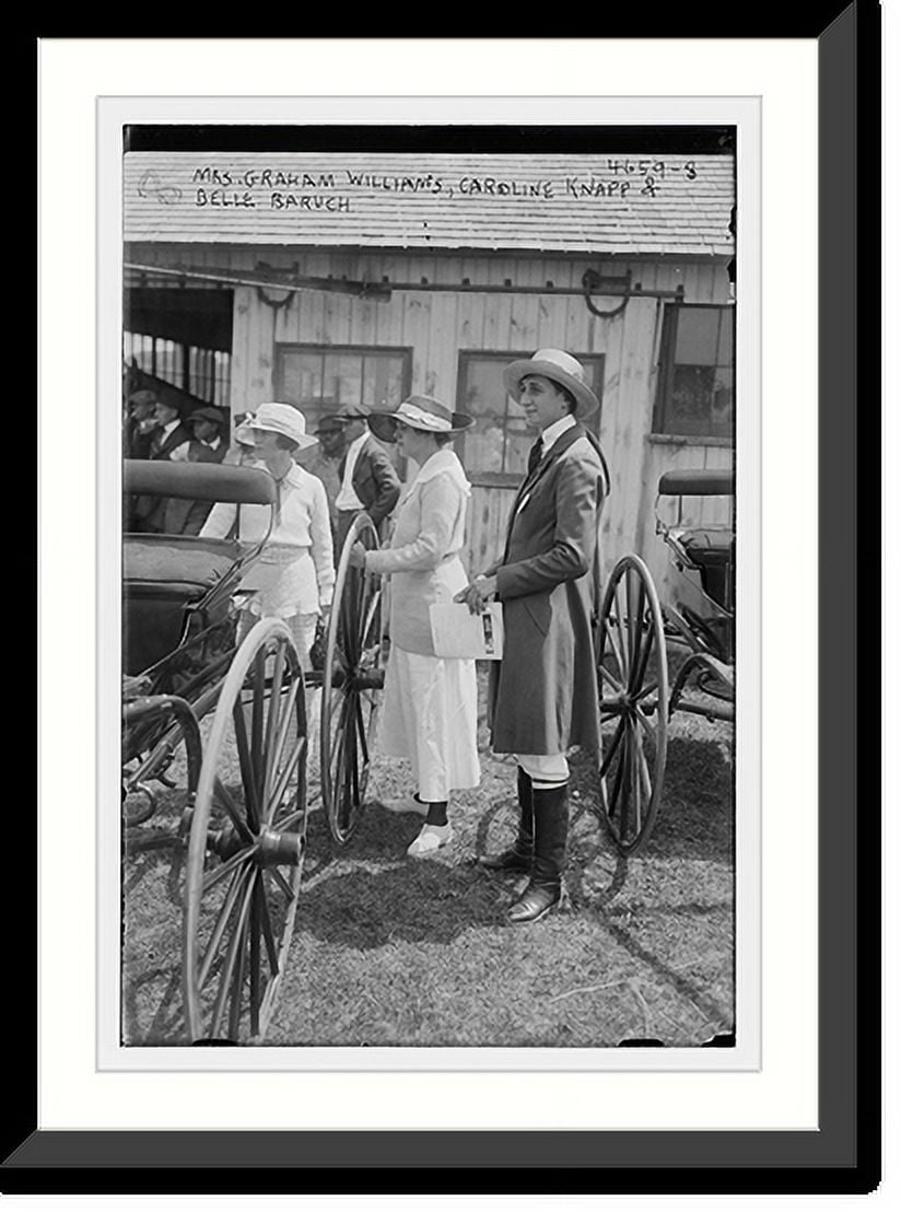 Historic Framed Print, Mrs. Graham Wms., Caroline Knapp & Belle Baruch ...