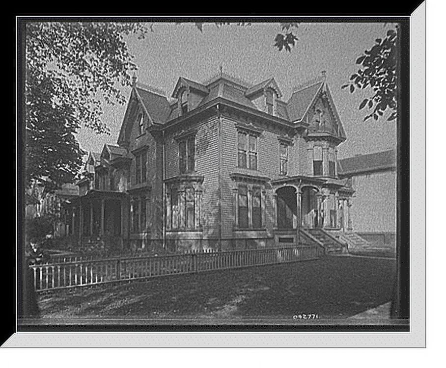 Historic Framed Print, [Mrs. Hubbard residence, corner Second and Joy ...