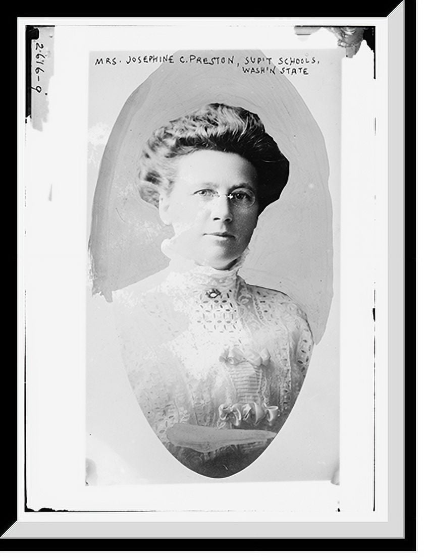 Historic Framed Print, Mrs. Josephine C. Preston, Sup't of Schools ...