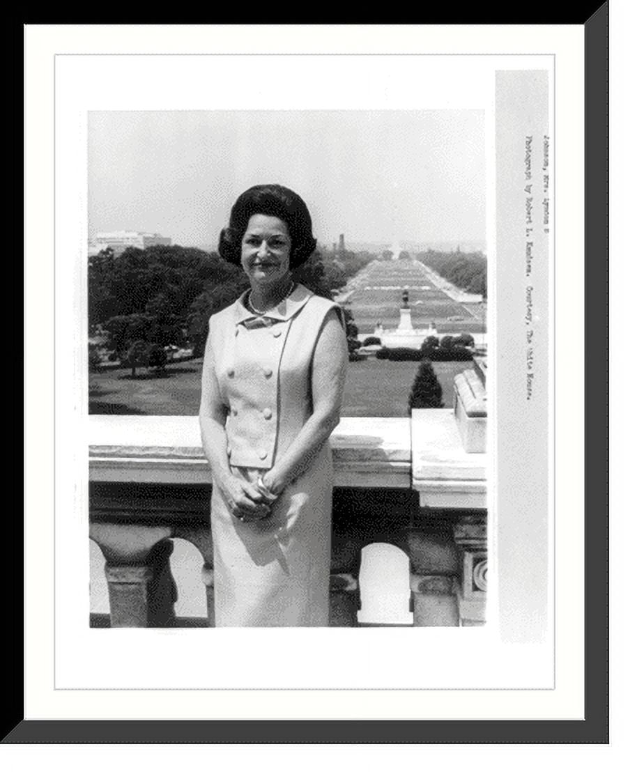 Historic Framed Print, Mrs. Lyndon Baines Johnson, 17-7/8" x 21-7/8 ...