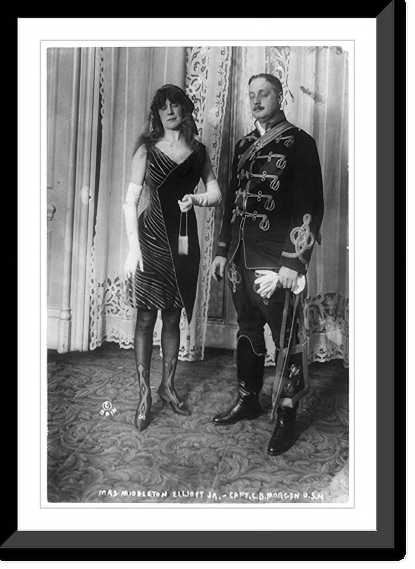 Historic Framed Print, Mrs. Middleton Elliot, Jr. and Capt. C.B. Morgan ...