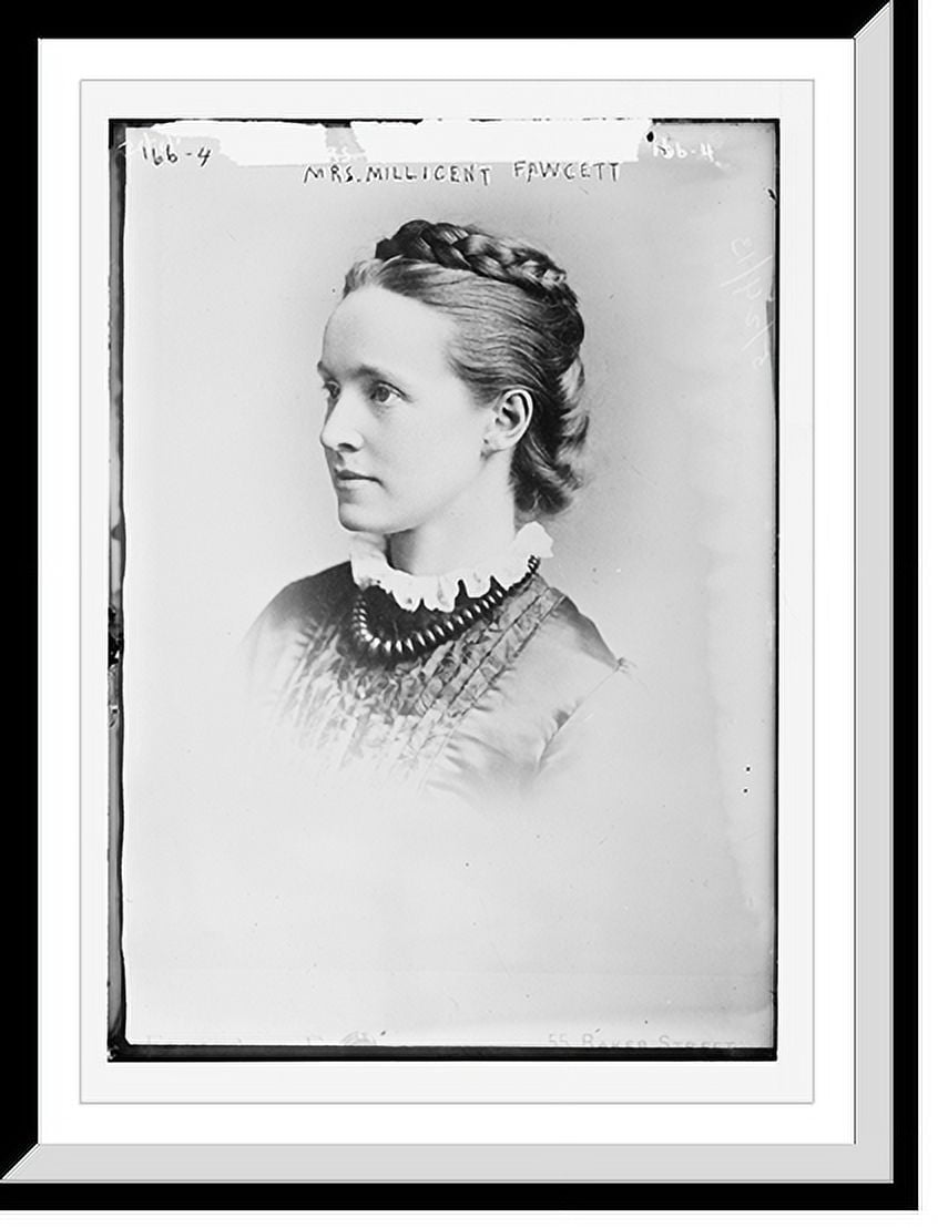 Historic Framed Print, Mrs. Millicent Fawcett, portrait bust, 17-7/8" x ...