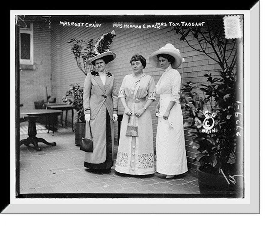 Historic Framed Print, Mrs. R. Crain, Mrs. N.E. Mack, Mrs. T. Taggart ...