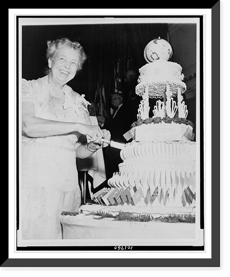 Historic Framed Print, Mrs. Roosevelt marks 70th birthday, 17-7/8" x 21 ...
