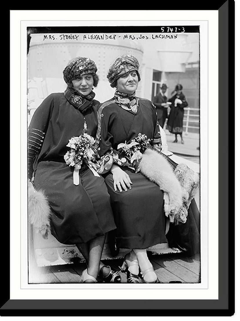 Historic Framed Print, Mrs. Sydney Alexander & Mrs. Jos. Lachman, 17-7/ ...