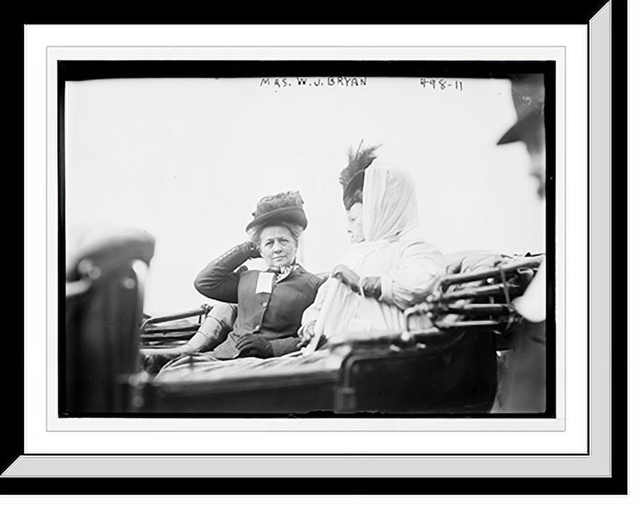 Historic Framed Print, Mrs. W.J. Bryan and Mrs. Flaherty in carriage ...