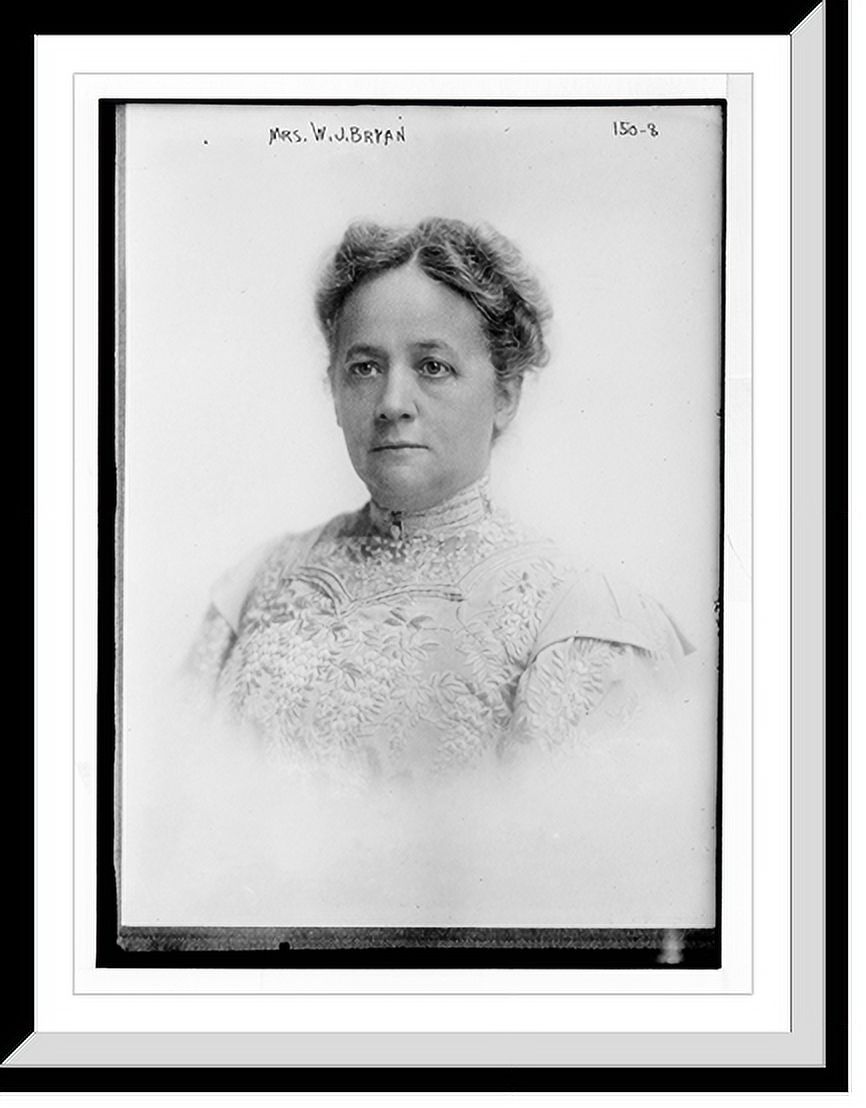 Historic Framed Print, Mrs. W.J.Bryan, portrait bust, 17-7/8" x 21-7/8" - Walmart.com