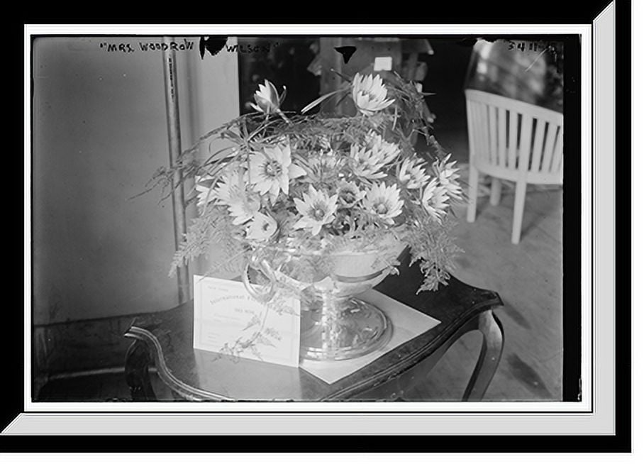 Historic Framed Print, Mrs. Woodrow Wilson . flower arrangement, 17-7/8 ...