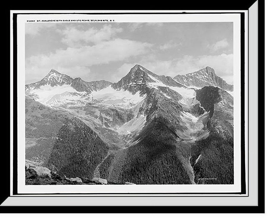 Historic Framed Print, Mt. Avalanche with Eagle and Uto Peaks, Selkirk ...