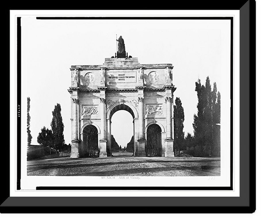 Historic Framed Print, Munich. Arch of Victory, 17-7/8" x 21-7/8 ...