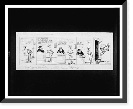 Historic Framed Print, Mutt and Jeff. Gee! This paper says the police ...
