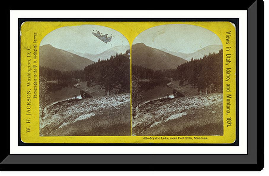 Historic Framed Print, Mystic Lake near Fort Ellis Montana., 17-7/8" x ...