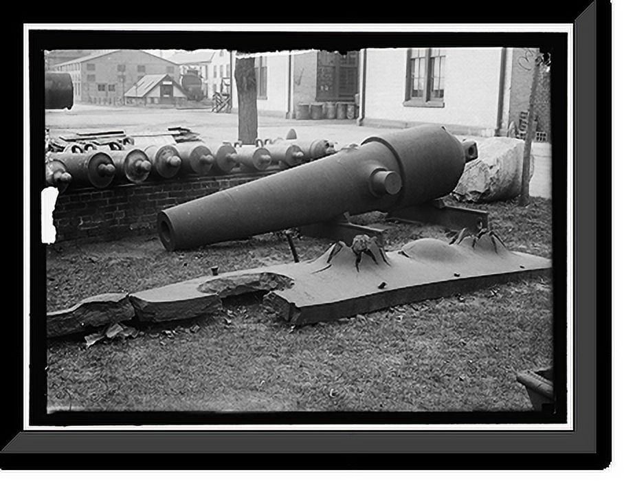 Historic Framed Print, NAVY YARD, U.S., WASHINGTON. MORLARS, CANNON ...